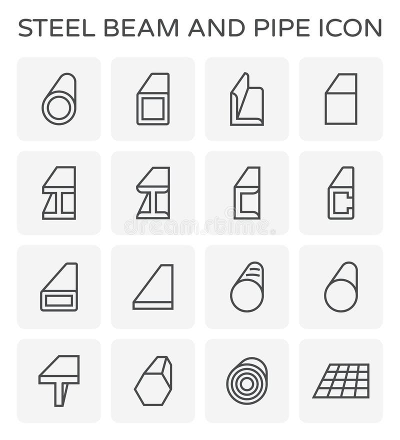 Beam pipe icon stock vector. Illustration of design - 104218644