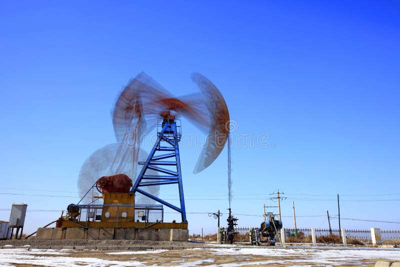Beam pumping unit stock image. Image of exploration, industrial - 99547417