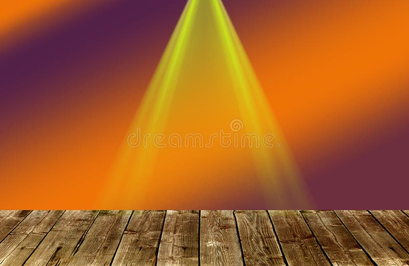 A Beam of Reflector on a Wooden Stage Stock Photo - Image of background ...