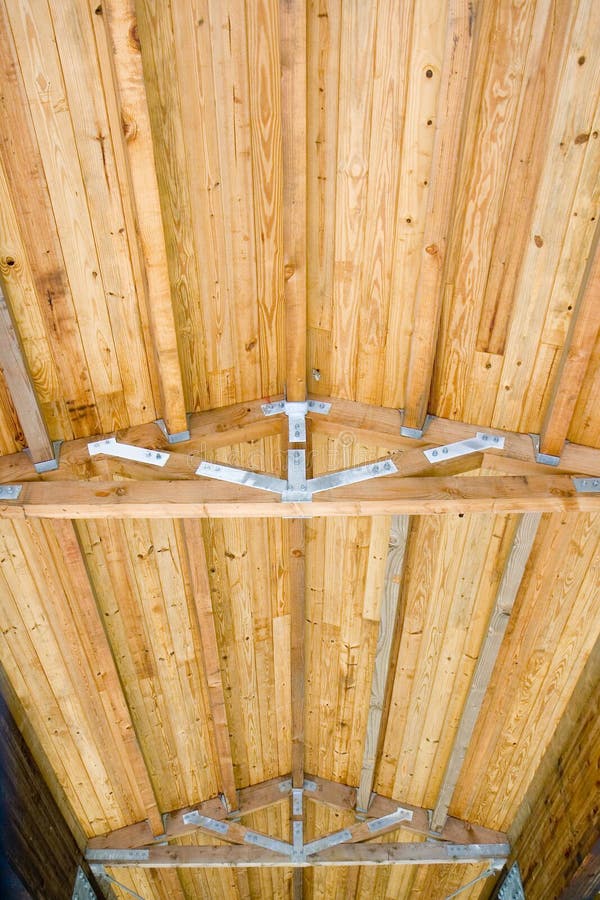 Beam Roof Of Wood Bridge Picture. Image: 6144023