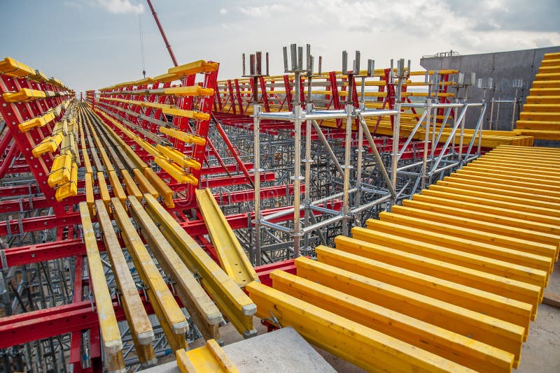 Beam Transom System and Scaffolding Stock Image - Image of connector ...
