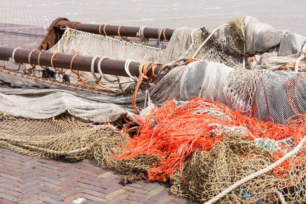 Beam trawl and nets stock photo. Image of blue, netherlands - 26037842