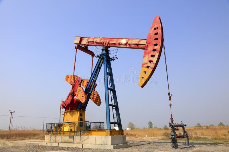 Beam Type Crank Balance Pumping Unit Stock Photo - Image of extraction ...