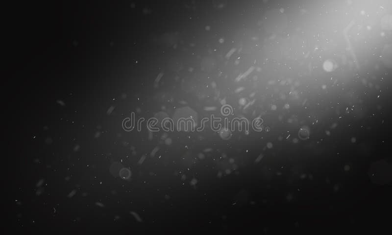 A Beam of White Light with Flying Dust on a Black Background. Stock ...