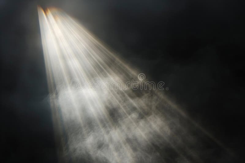 A Beam of White Light Shines Down from the Top Left Corner, Creating an ...