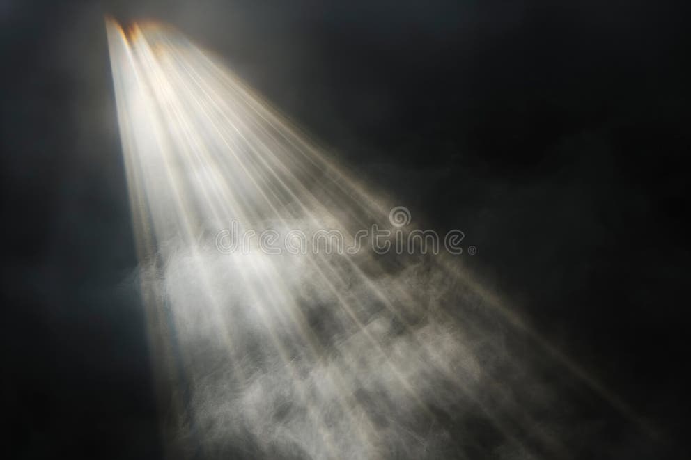 A Beam of White Light Shines Down from the Top Left Corner, Creating an Elegant and Ethereal ...