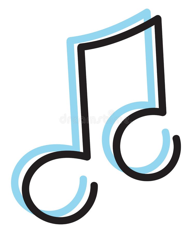 Beamed note, icon stock vector. Illustration of background - 259785708