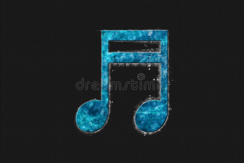 Beamed Sixteenth Note Symbol, Music Background Stock Illustration ...
