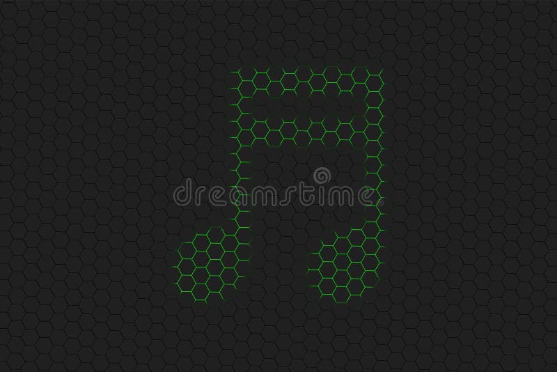 Beamed Sixteenth Note Symbol, Music Background Stock Illustration ...