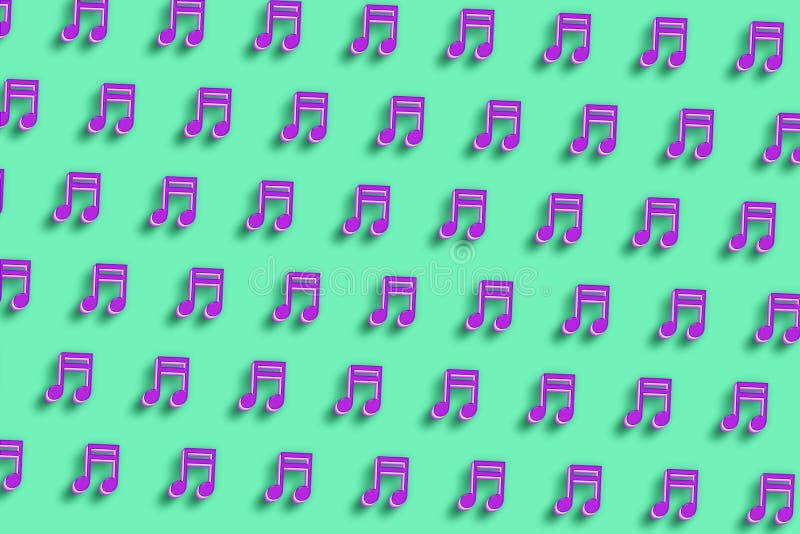 Beamed Sixteenth Note Symbol, Music Background Stock Illustration ...