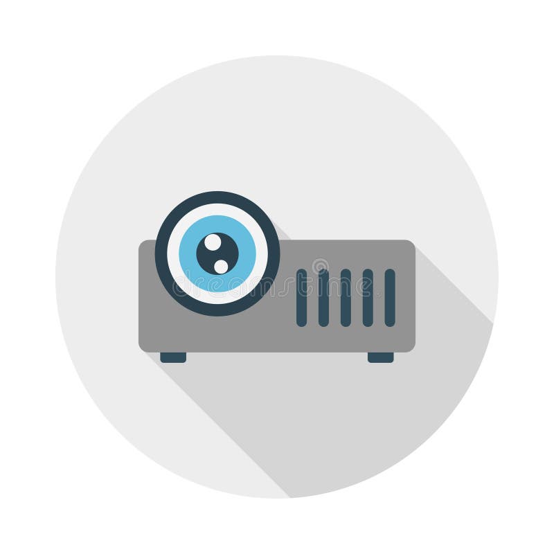 Beamer flat vector icon stock vector. Illustration of isolated - 157479383