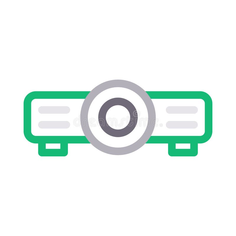 Beamer Vector Flat Color Icon Stock Vector - Illustration of pack ...