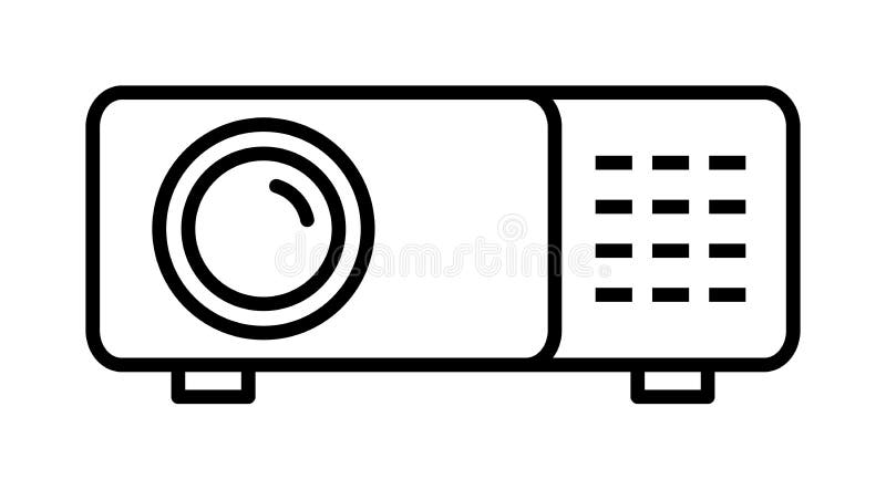 Beamer, Presentation, Projector Vector Icon on Transparent Background ...