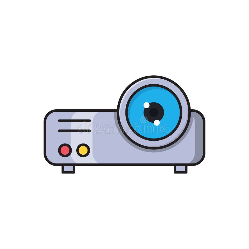 Beamer Vector Glyph Color Icon Stock Illustration - Illustration of ...