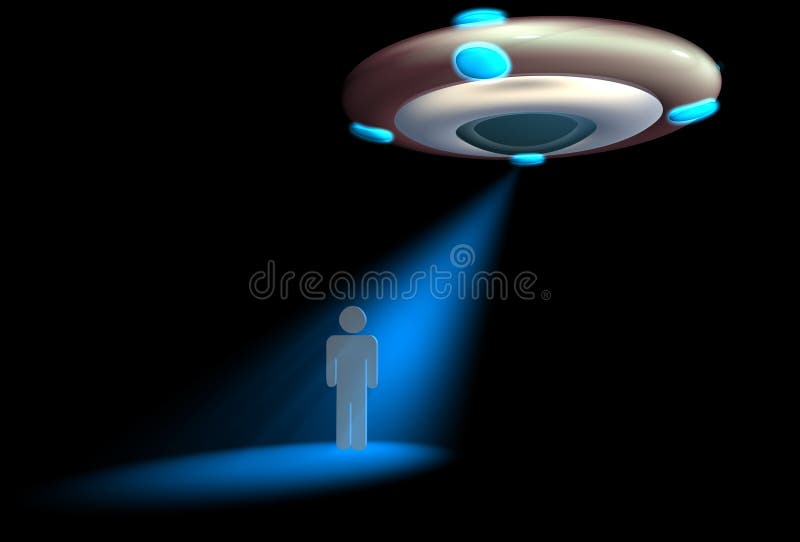 Ufo beaming stock illustration. Illustration of space - 32386164