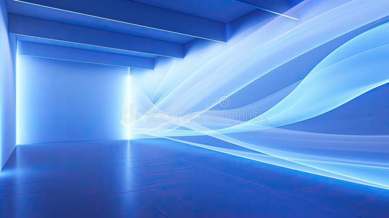 Beams Blue Light Projection Stock Illustration - Illustration of ...