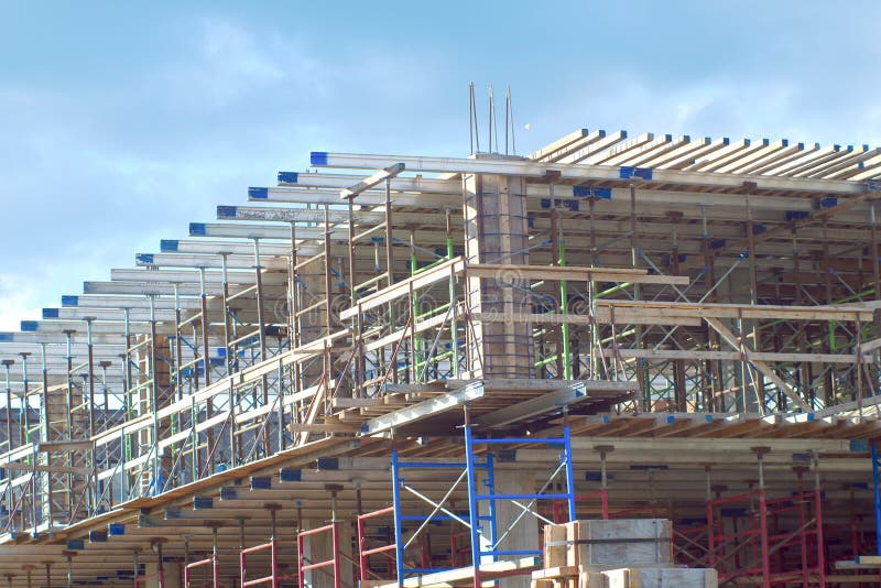 Beams Construction Site Building Structure City Development Stock Image ...