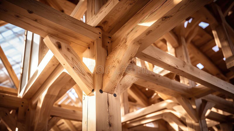 Beams Development Timber Frame Stock Illustration - Illustration of ...