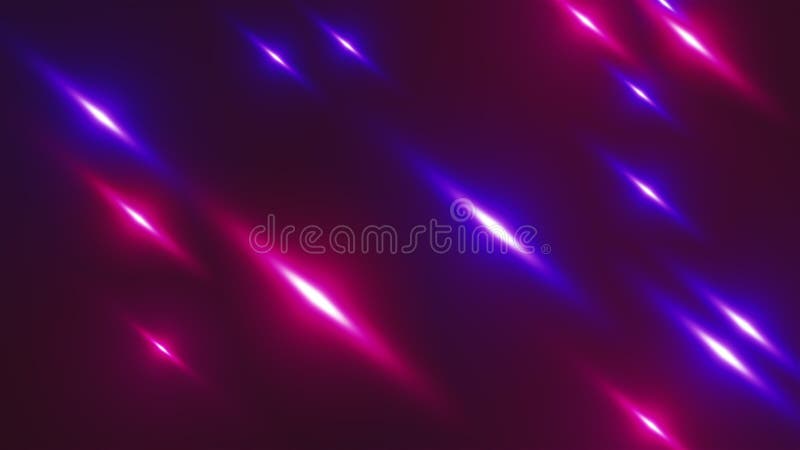 Rays of Light of Different Colors Randomly Blink on a Dark. Computer ...