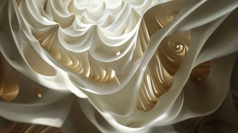 Beams of Light Filtering through a Complex Paper Structure Casting ...