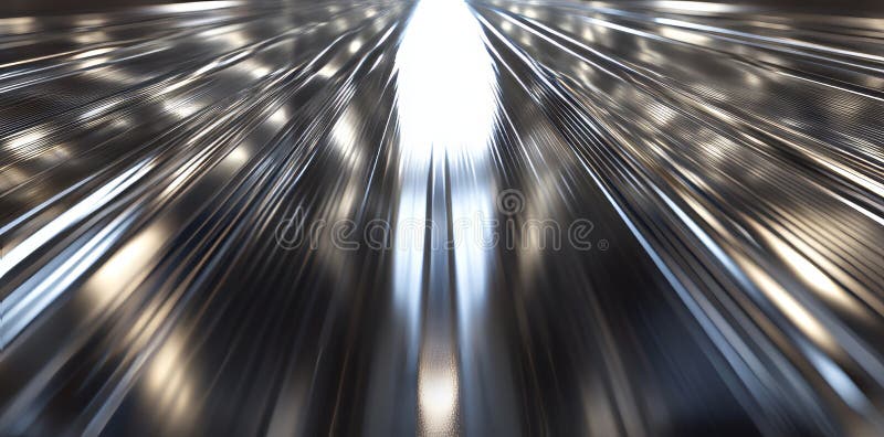 Beams of Light Glinting Off a Brushed Metal Surface in Gentle Lighting ...