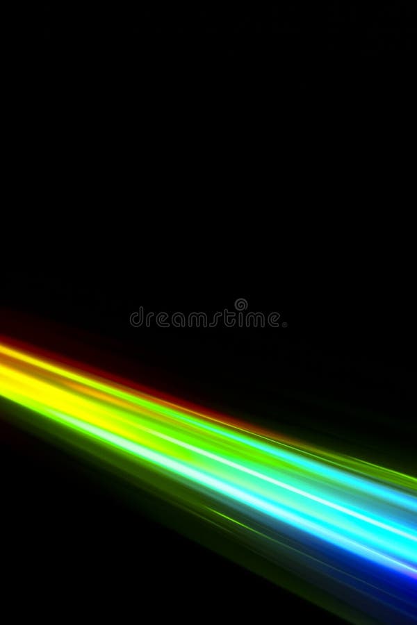 Beams of Light Refracting and Creating a Rainbow Spectrum Stock Photo ...