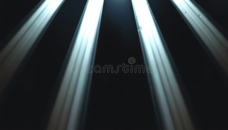 Beams of Light Stream Vertically Across a Dark Background Stock ...