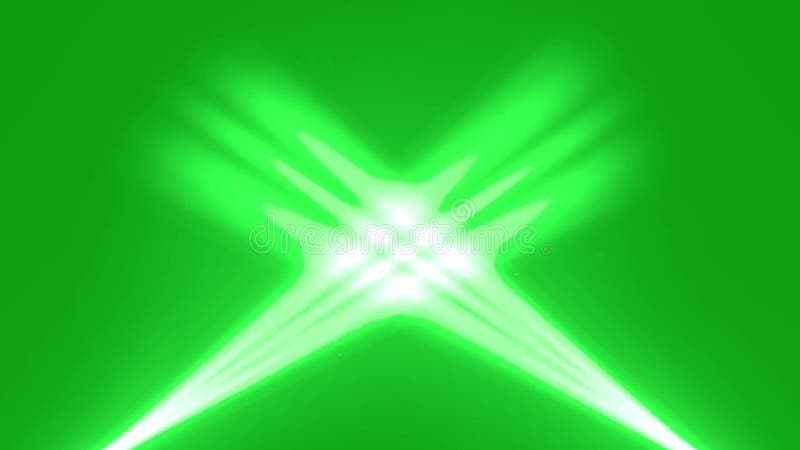 Beams Lights on Stage Footage. Rays of Light Motion Graphics with Green ...