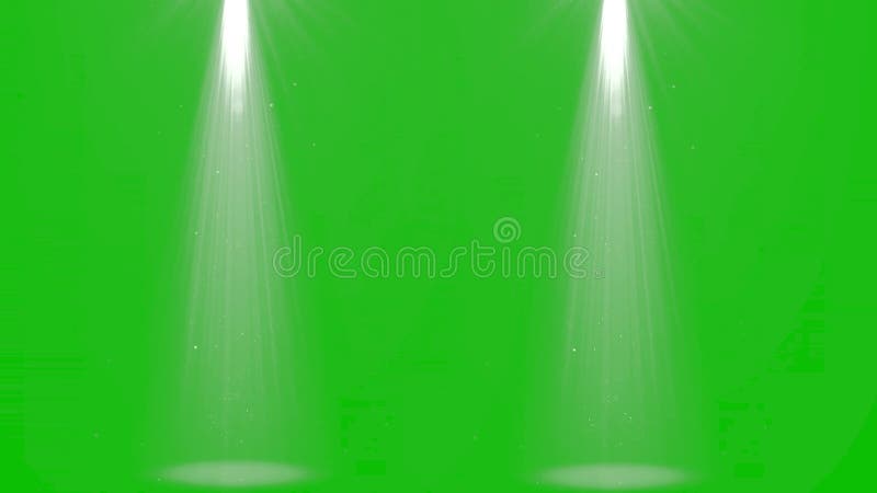Beams Lights on Stage Footage. Rays of Light Motion Graphics with Green ...