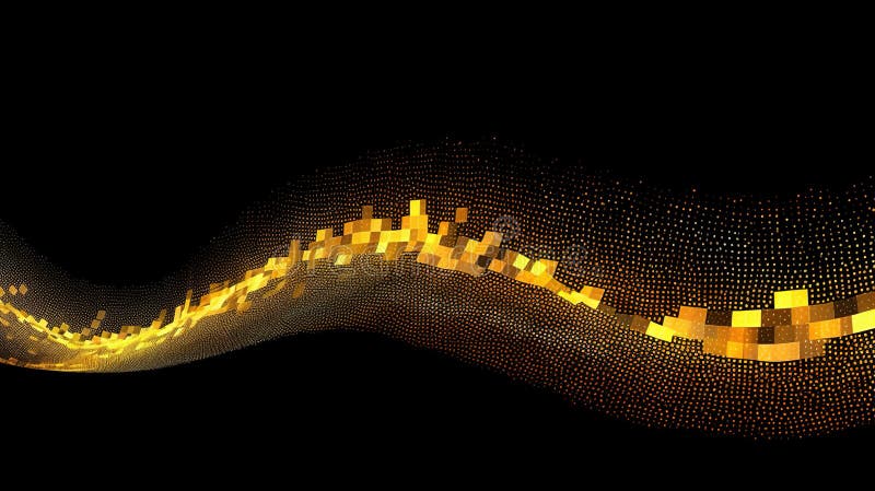 Beams of Yellow Light Abstract Analytics Chart Pattern Trending Upwards ...