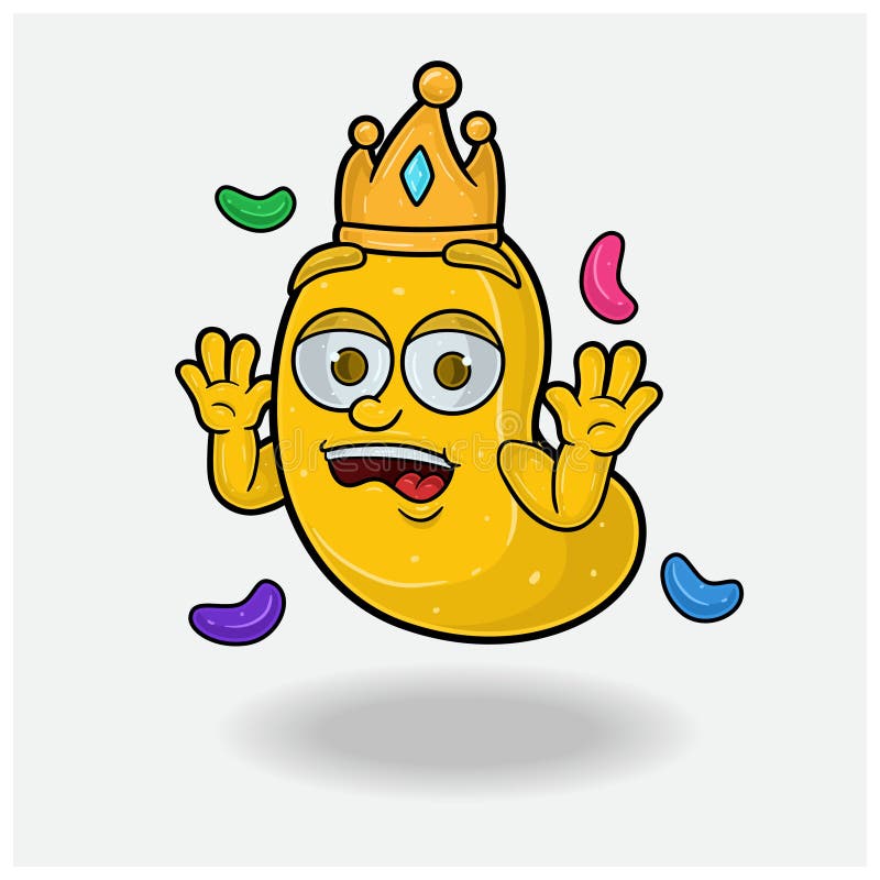 Bean Candy Mascot Character Cartoon with Shocked Expression. for Brand ...