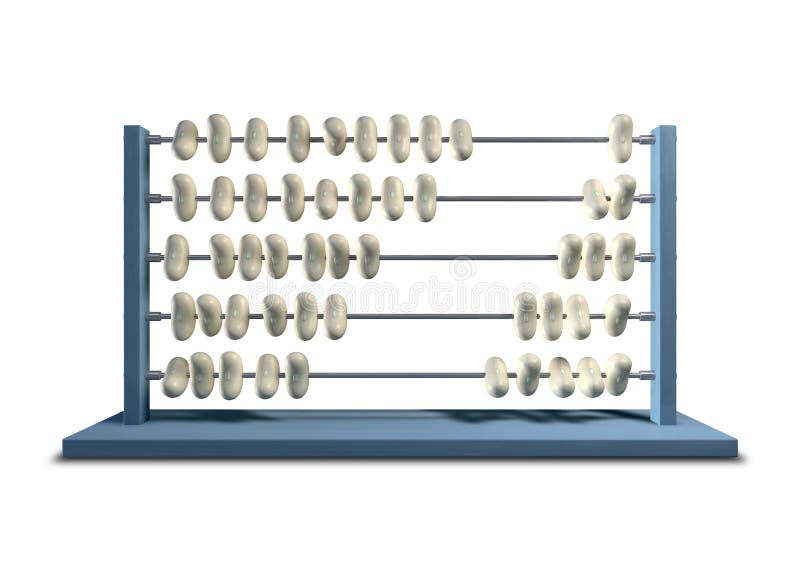Bean Counting Abacus stock illustration. Illustration of calculation ...