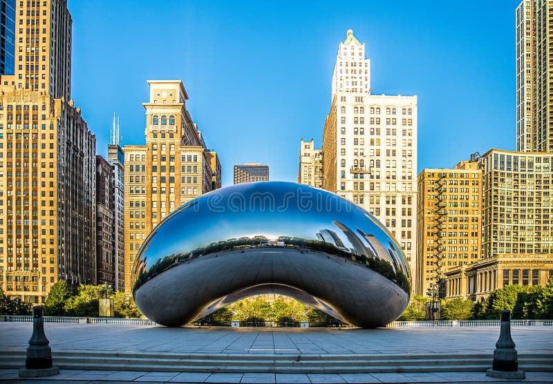 The Bean editorial photography. Image of downtown, mirror - 63805627