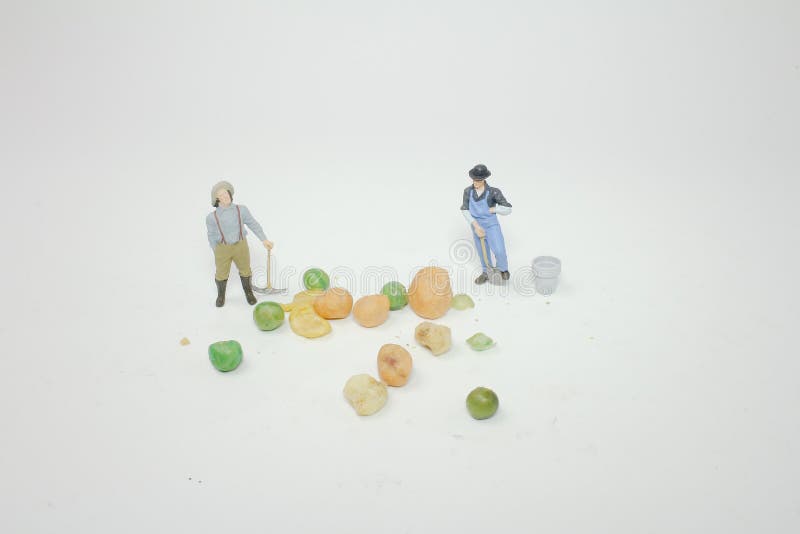 A Bean with Figures Toy at Board Stock Image - Image of miniature ...
