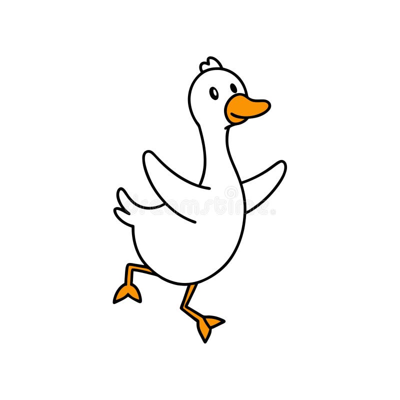 Bean Goose Dancing Icon Vector Illustration Stock Vector - Illustration ...