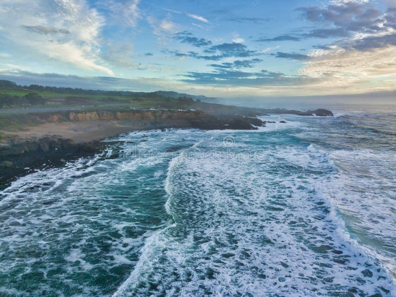Bean Hollow State Beach, California, Drone Photos Stock Image - Image ...