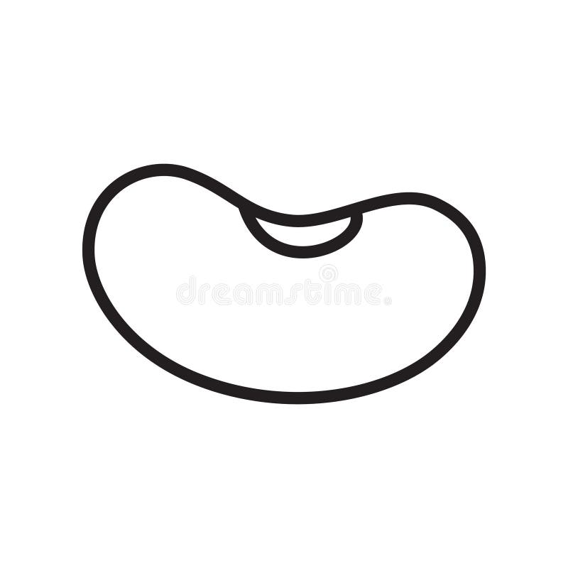 Bean Icon. Thin Line Art Logo of Bean and Soy Products. Black Simple ... Bean Icon. Thin Line Art Logo of Bean and Soy Products. Black Simple ...