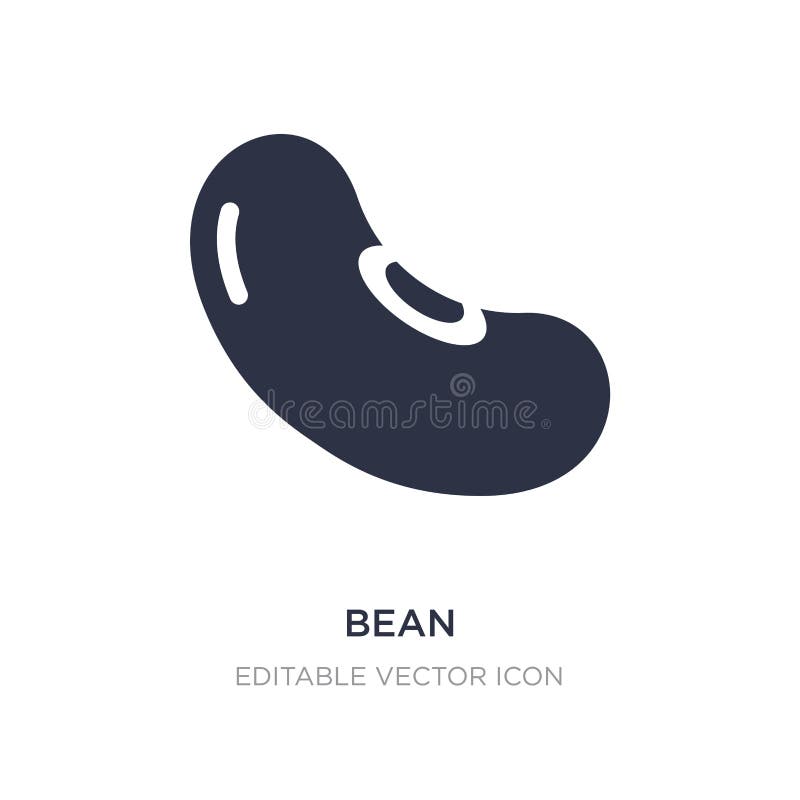 Bean Icon on White Background. Simple Element Illustration from Food ...