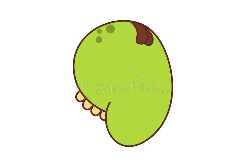 Bean Monster stock illustration. Illustration of graphic - 90872391