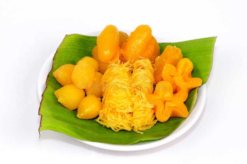 Bean-paste, Golden Threads, Thong Yod Stock Photo - Image of eastern ...