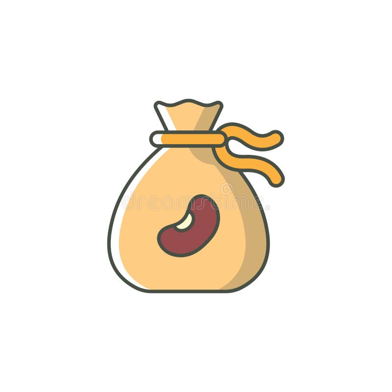 Bean Sack Vector Icon Symbol Isolated on White Background Stock Vector ...