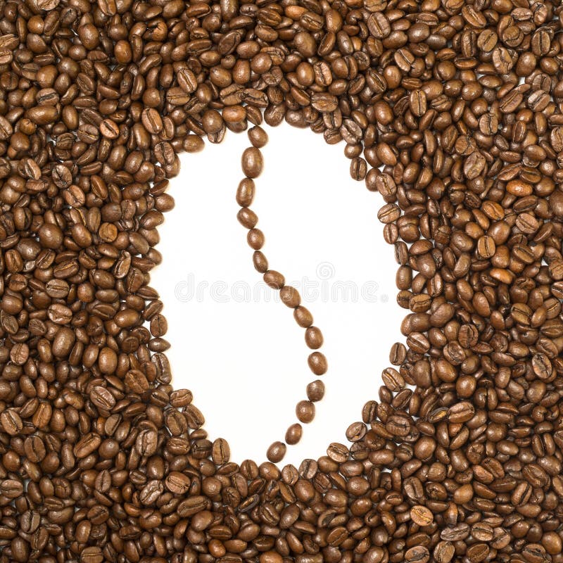 Bean Shaped Frame Made of Coffee Beans Stock Photo - Image of arabic ...