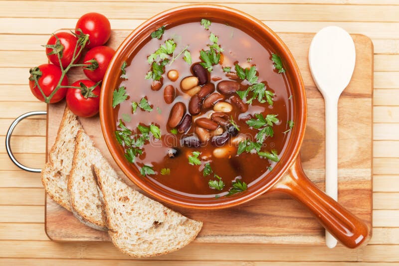 Bean soup stock image. Image of vegetable, bean, kidney - 33706573