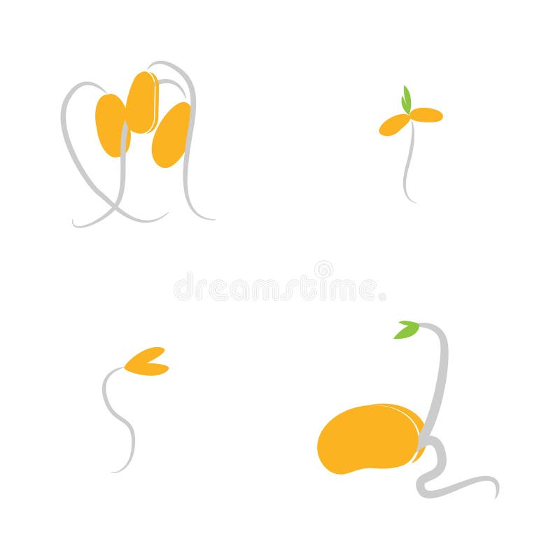 Bean Sprouts Icon Illustration Design Stock Illustration - Illustration ...