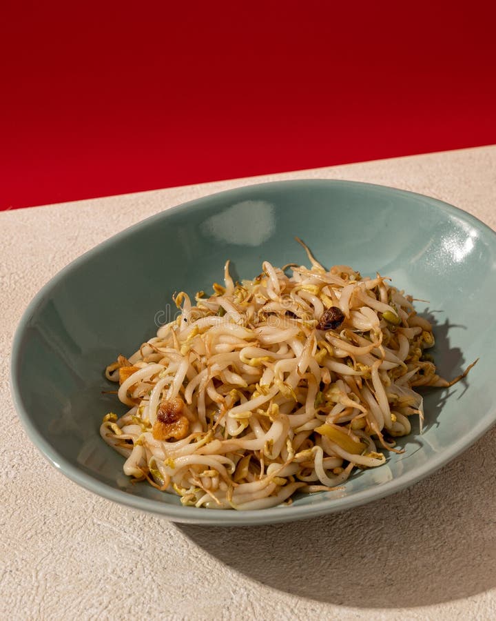 Bean Sprouts Stir-fried with Salted Fish Stock Image - Image of chinese ...