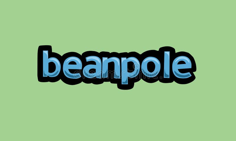 Beanpole Writing Vector Design on a Green Background Stock Illustration ...
