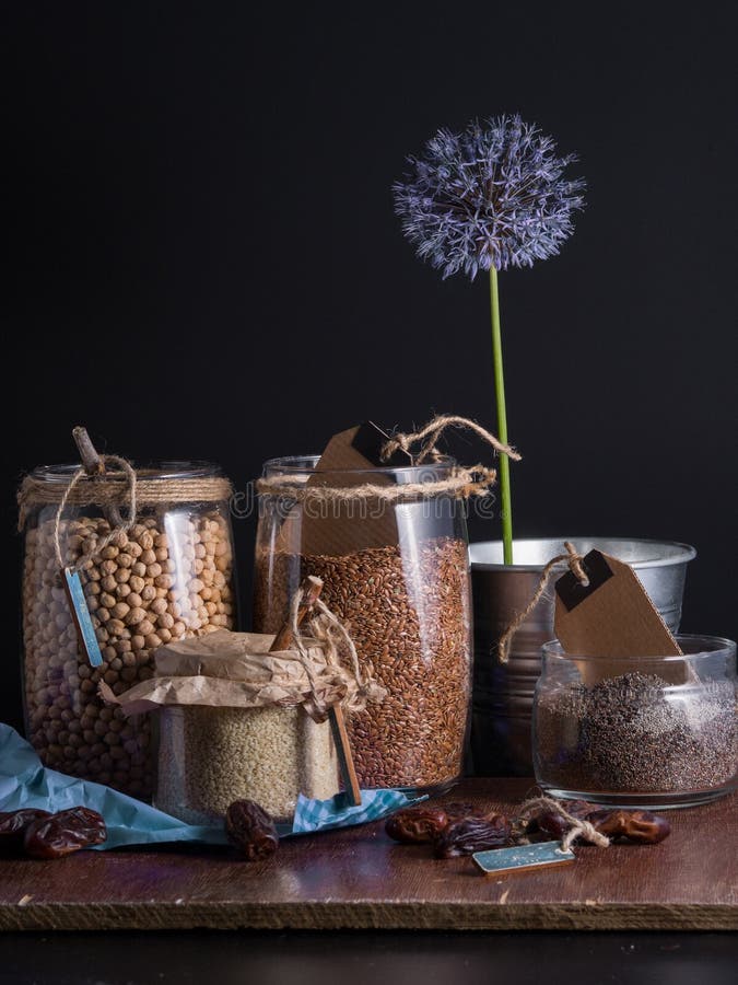 Beans Chickpeas Flax Sesame Poppy Stock Photo - Image of heap, grain ...