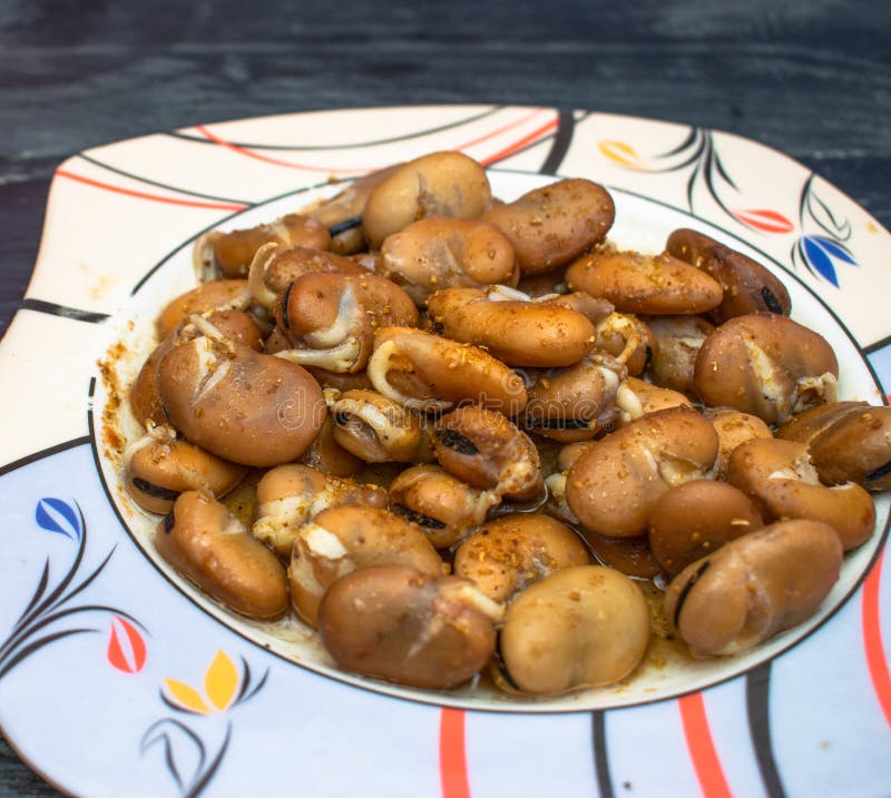 Beans Cooked in the Egyptian Way. (Follow Favorite Stock Image - Image ...