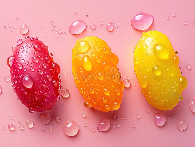 Beans, Equally Spaced, on a Light Background, Isometric Angle, Macro ...