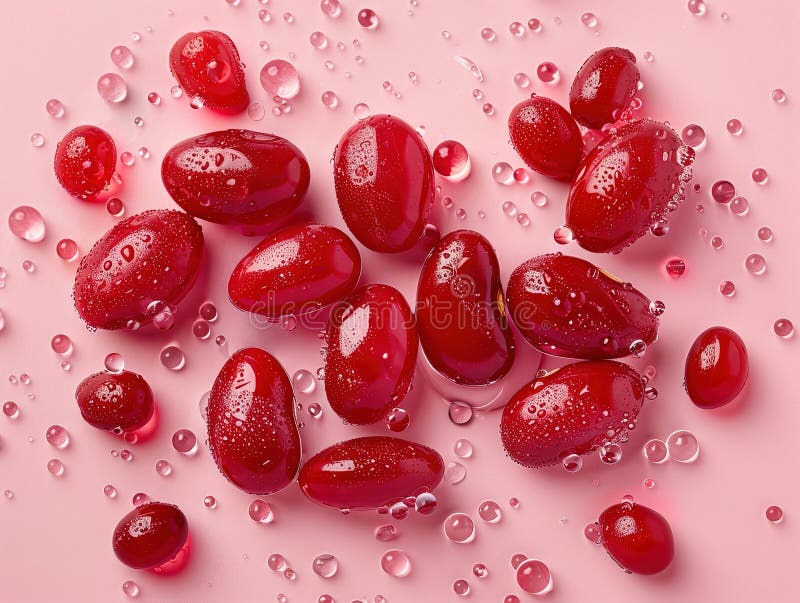 Beans, Equally Spaced, on a Light Background, Isometric Angle, Macro ...